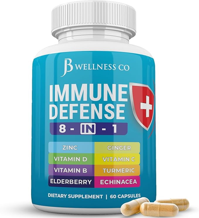 Immune Support 8 in 1 Capsules - Zinc Supplement, Vitamin D3 5000 IU ...