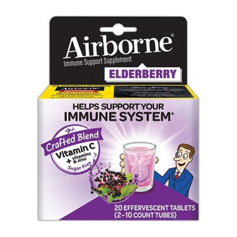 Immune Support Effervescent Tablet Elderberry, 20 Count - Walmart.com