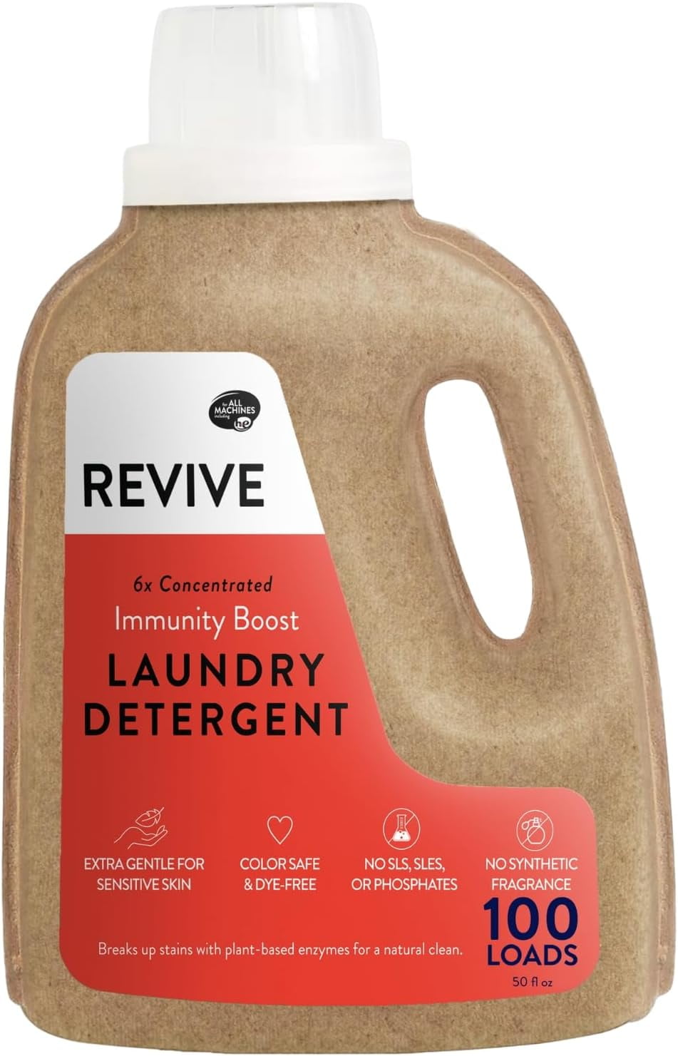 Immunity Boost Liquid Laundry Detergent 50oz by Revive Essential Oils - Ultra Concentrated ...