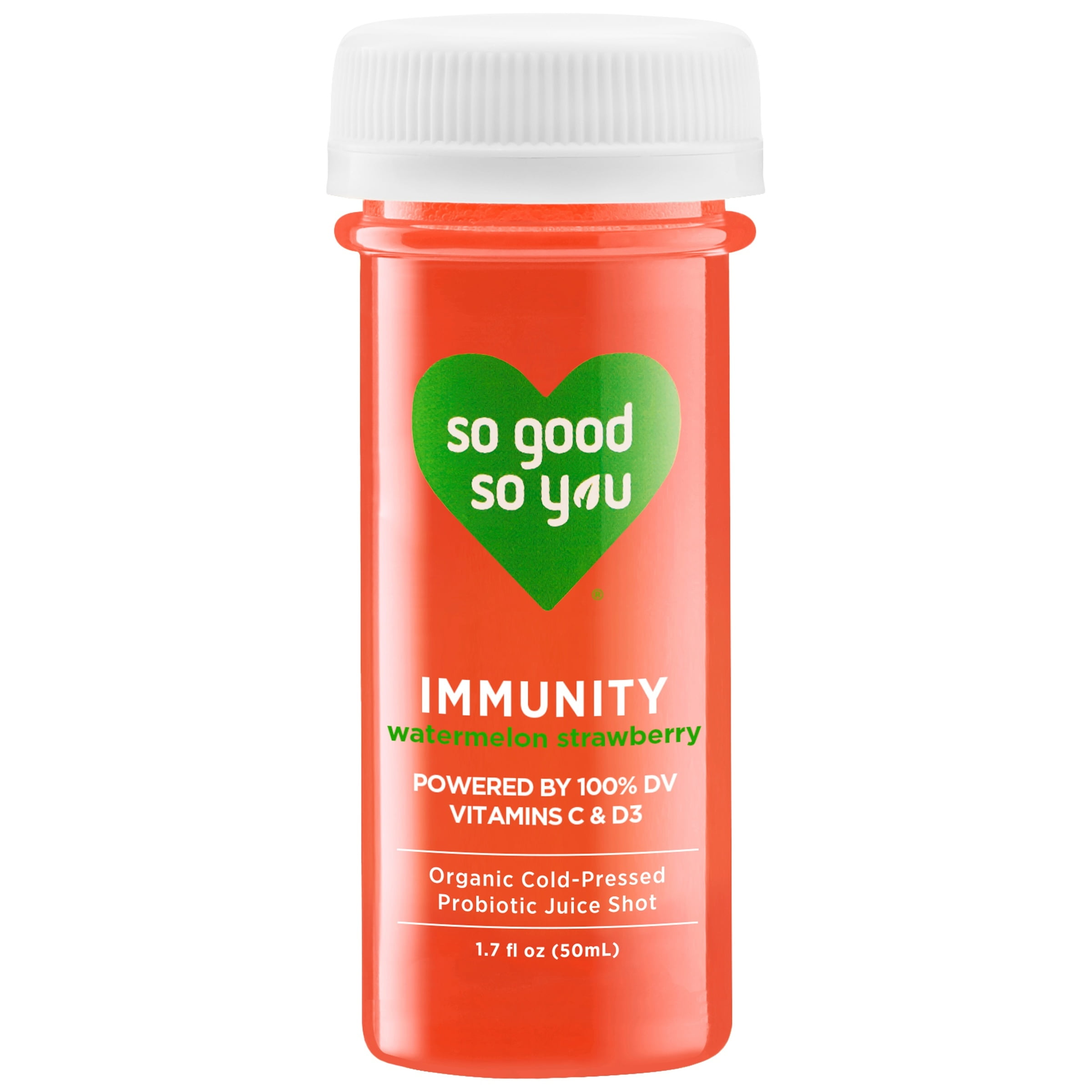 (2 pack) So Good So You Immunity Watermelon Strawberry Probiotic Shot ...