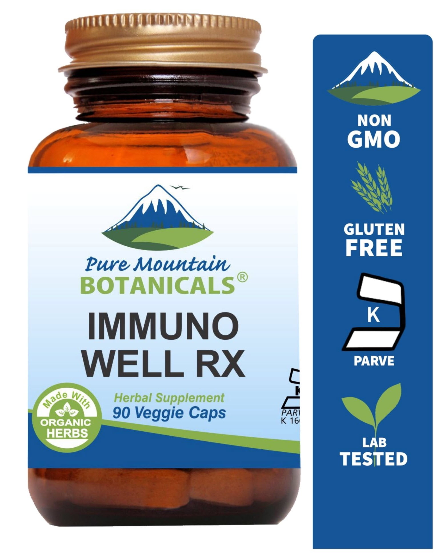Immuno Well RX Kosher Vegan Immune Support Supplement with Organic ...