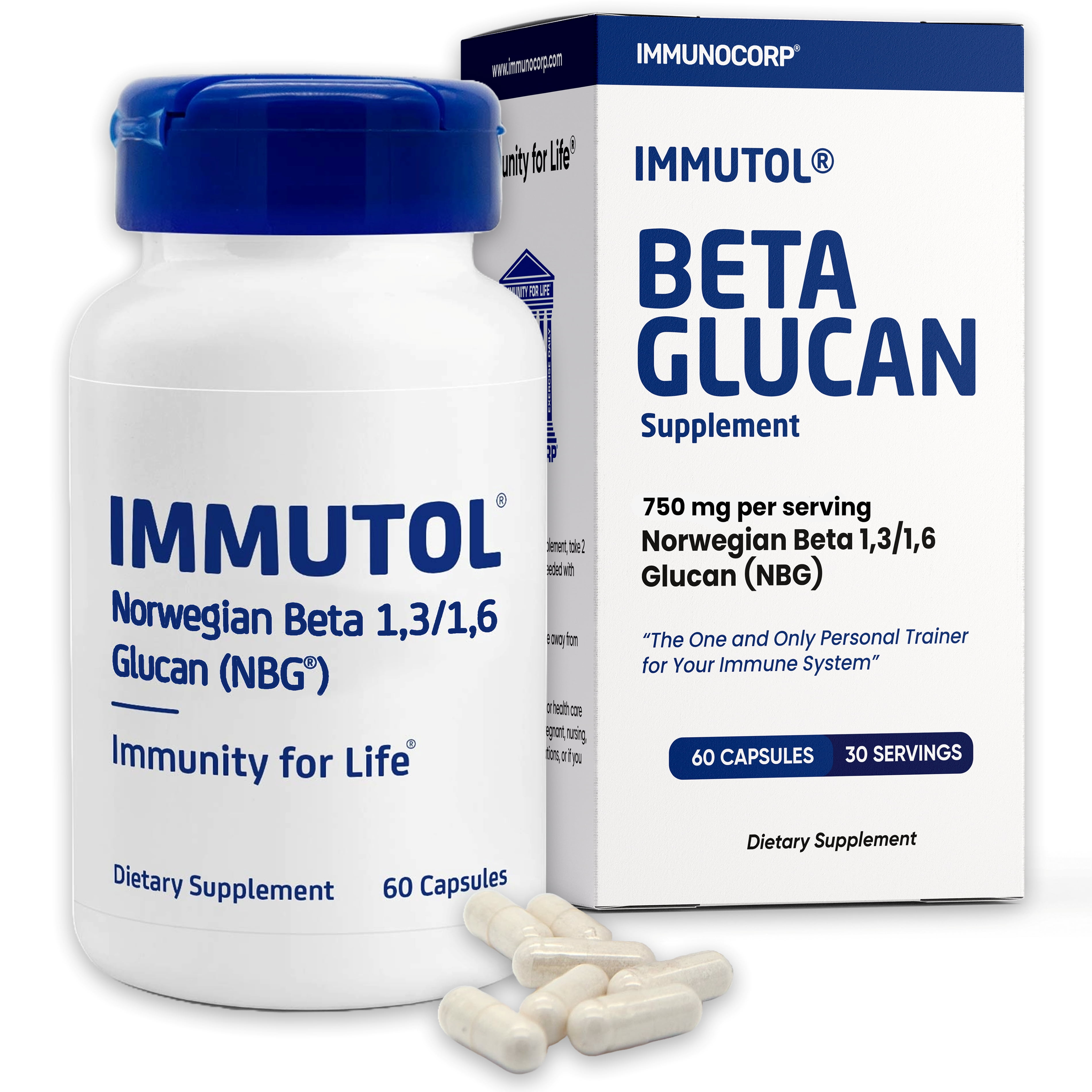 Immutol Immune Support Supplement with 750mg of Beta Glucan 1,3 1,6 - Natural Ingredients, High ...
