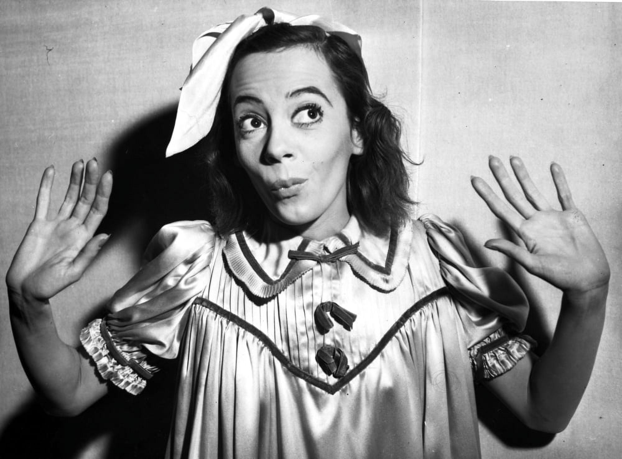 Imogene Coca wearing a silk Dress and Looking Up Photo Print (8 x 10 ...