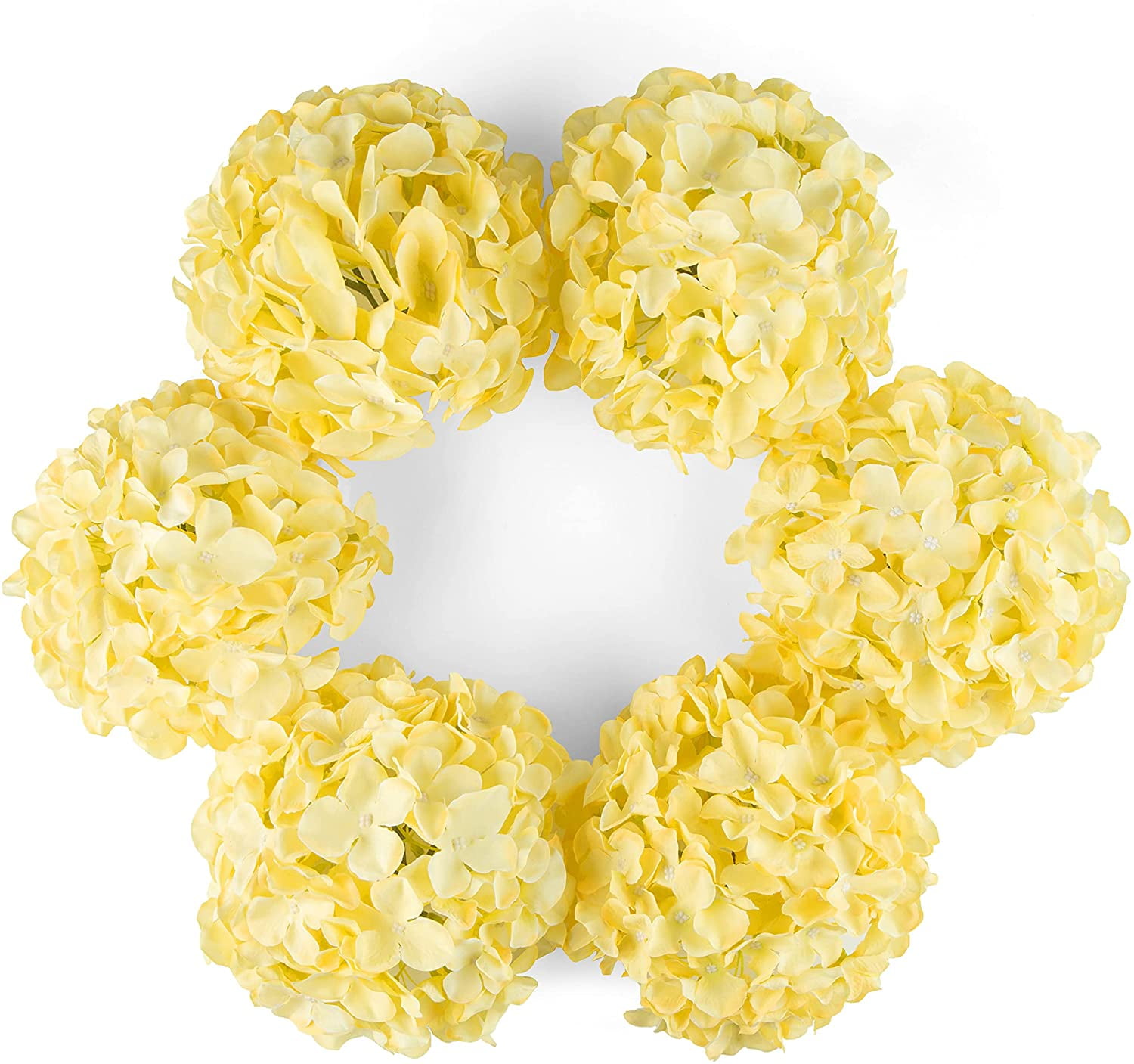 Imoment 6 Big Heads Artificial Hydrangeas Flowers Bridal Bouquet Fake ...
