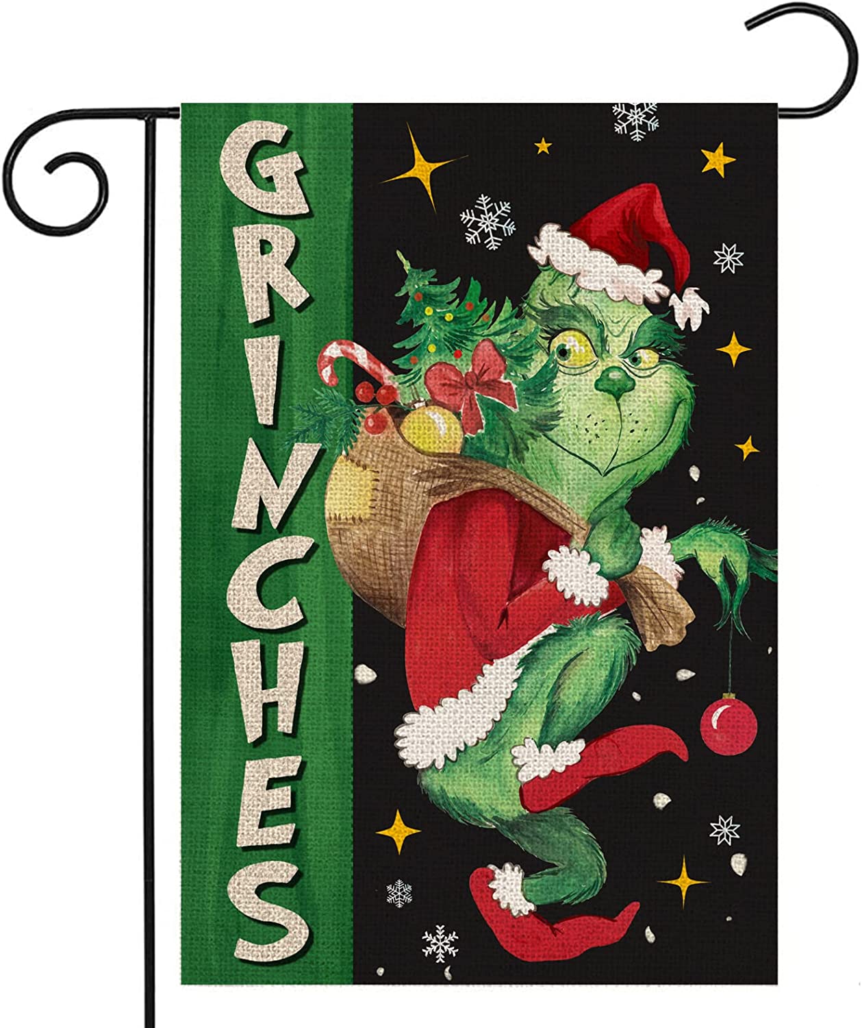 Imoment Chritmas Grinch Garden Flag,Winter Grinch Flag,12x18" Double ...