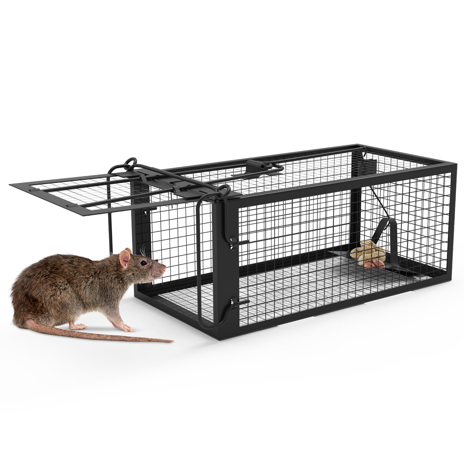 Imountek 1Pc Upgraded Humane Rat Trap Cage, Galvanized Steel Reusable ...