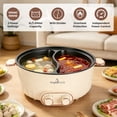 Imountek 6L Divided Electric Hot Pot, 2000W Stainless Steel Dual Flavor ...