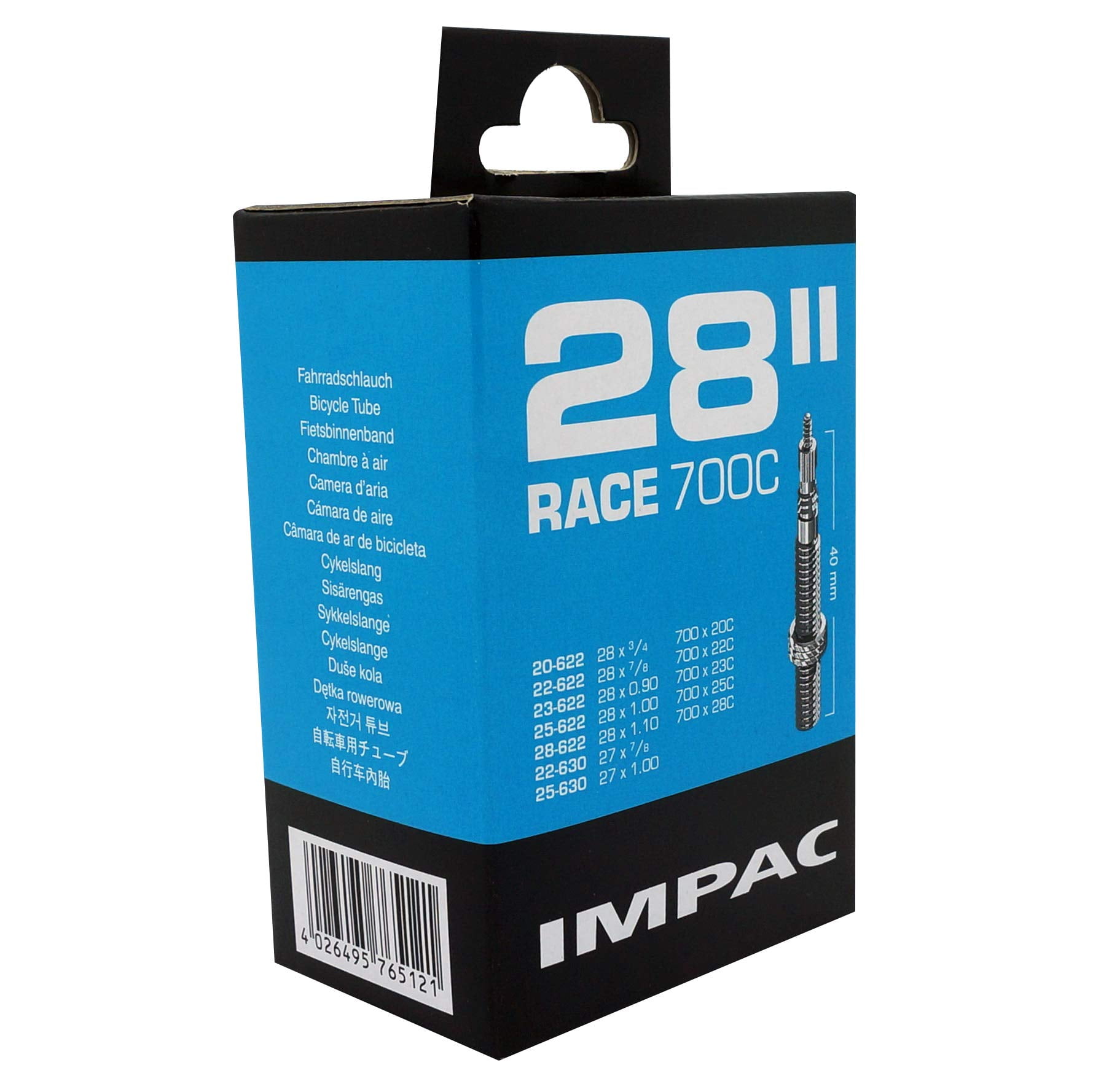 Impac SV28 700c x 20/28c PV cycle bike inner tube - Walmart.com