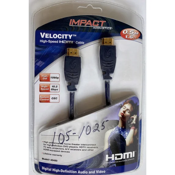 Impact Acoustics Velocity High Speed Hdmi Mini Cable 1.6Ft 40480 ...