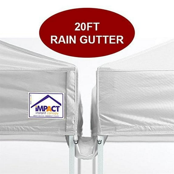 Impact Canopy 050400001, Polyester White 20' Roof Gutter - Walmart.com