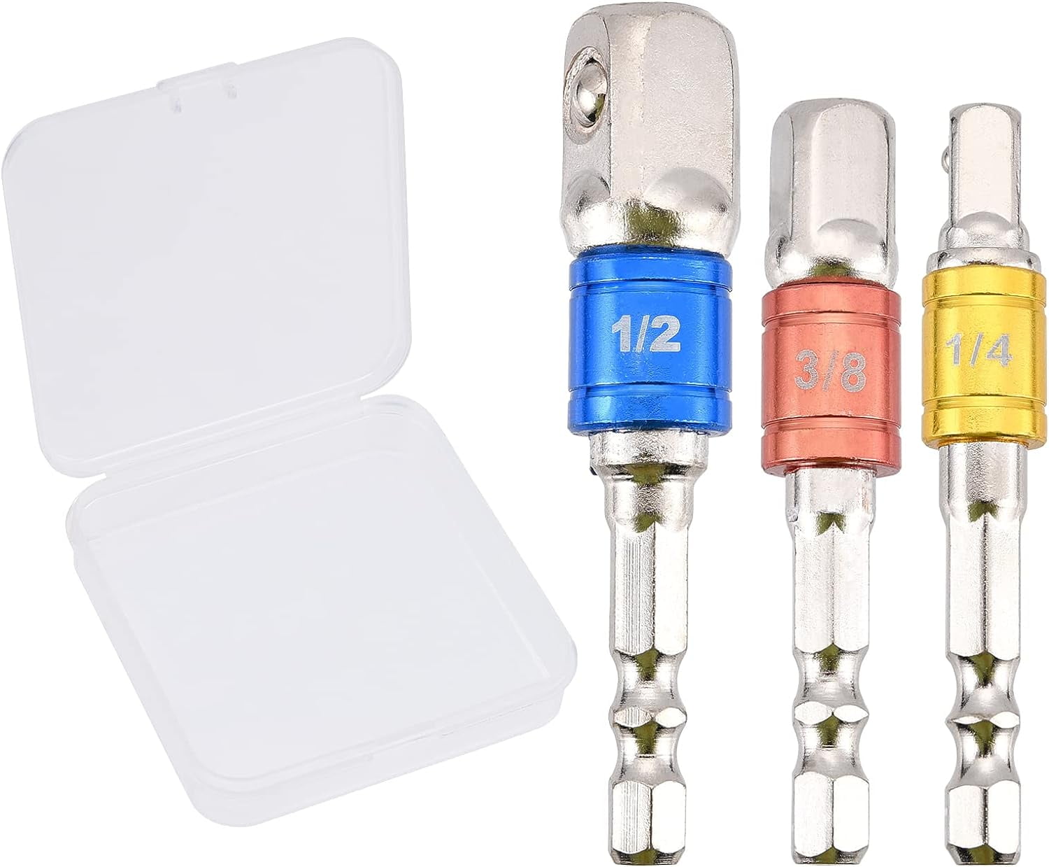 Impact Grade Driver Sockets Adapter Extension Set Turns Power Drill ...