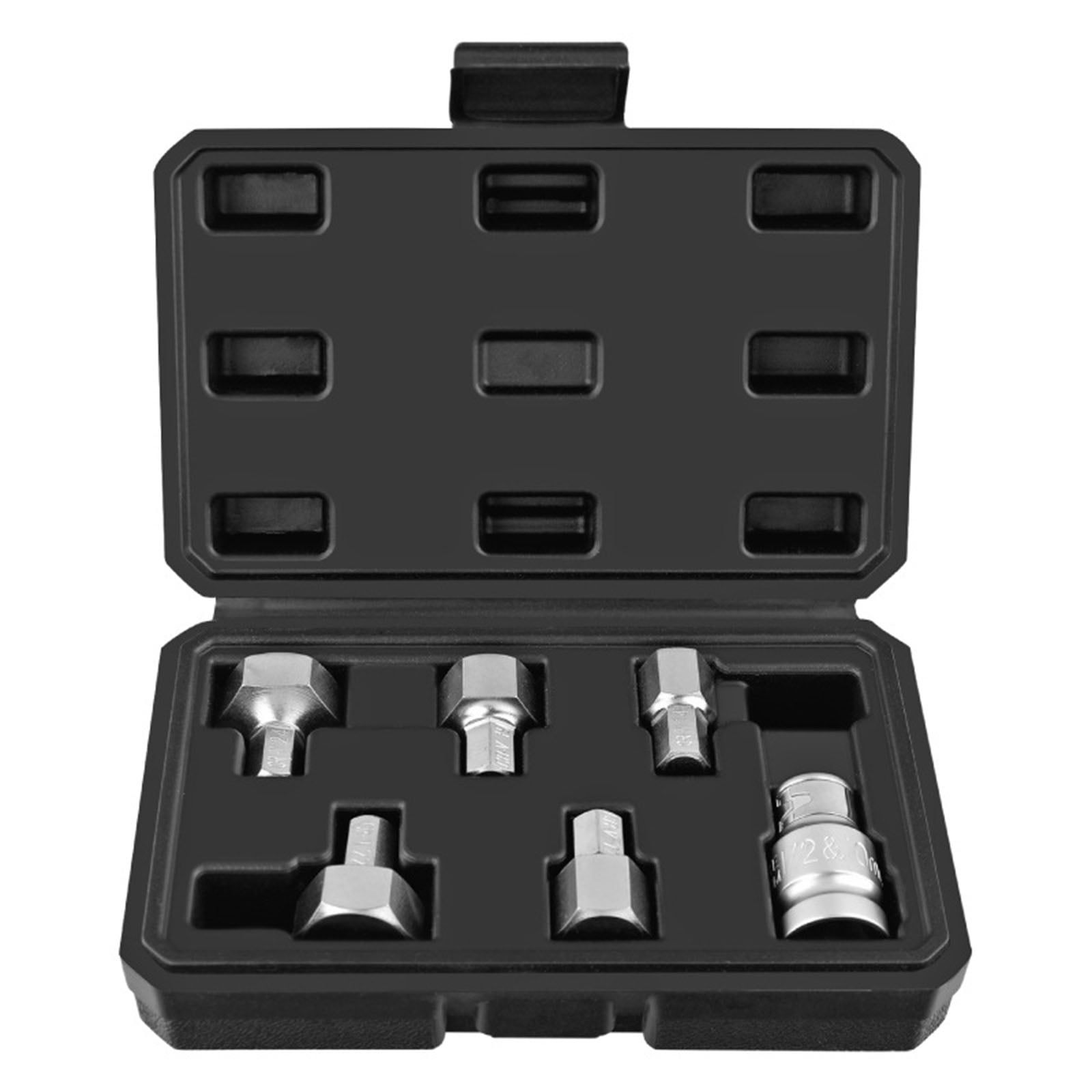 Impact Hex Driver Set with Storage for Case 6-Piece 14mm-24mm for Cr-V ...
