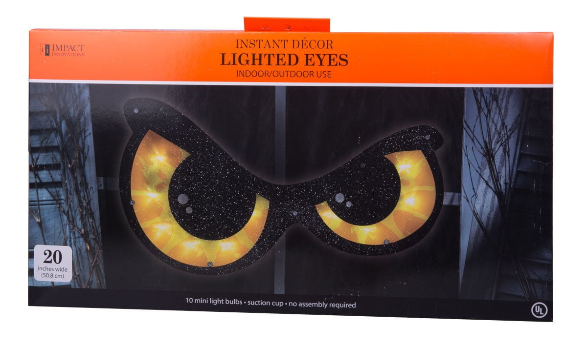 Impact Innovations Halloween Orange Eye Shimmer Window Decoration with ...