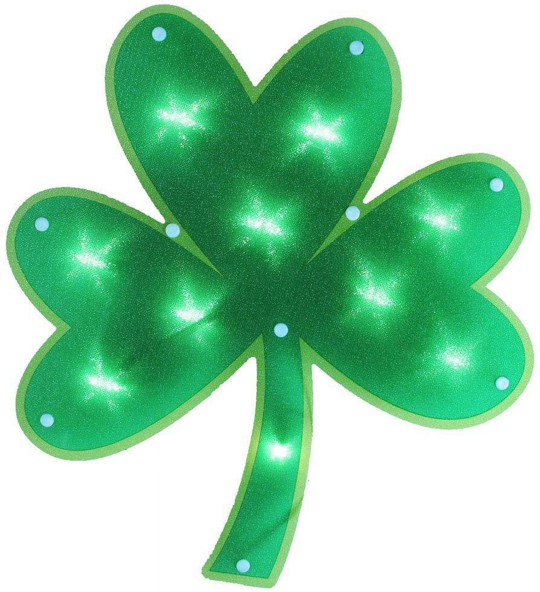Impact Innovations Lighted Shamrock Window Decoration, Indoor/Outdoor ...