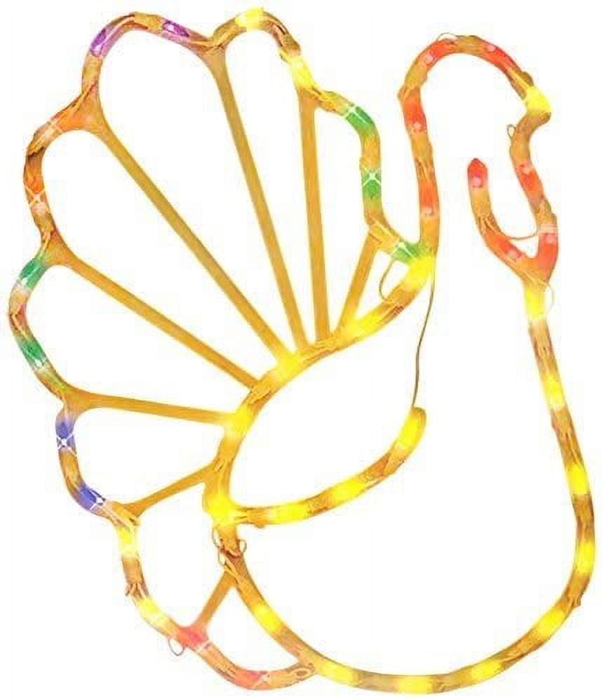 Impact Innovations Thanksgiving Lighted Window Decoration, Turkey ...