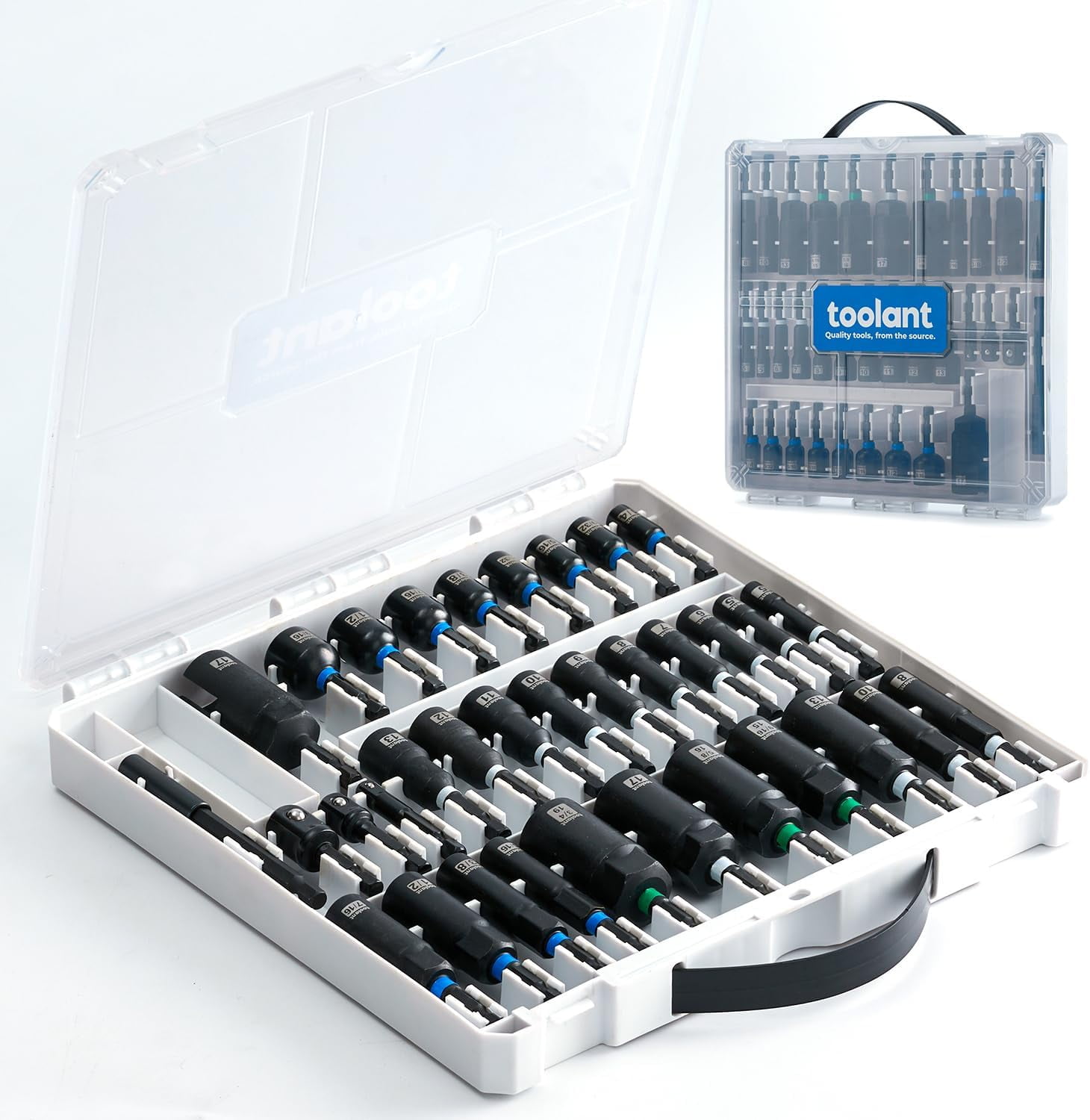 Impact Magnetic Nut Driver Set, 34pcs Impact Driver Bit Set, Deep Nut ...