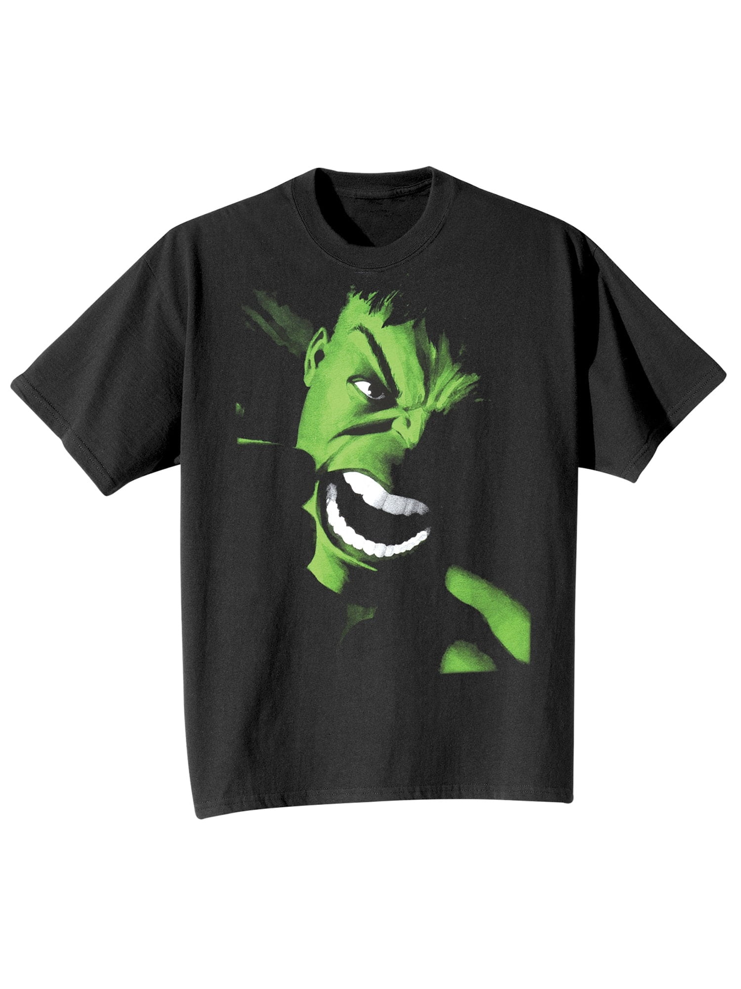 Impact Mens Incredible Hulk Yell T-Shirt, Green Hulk on Black Tee - 2X ...
