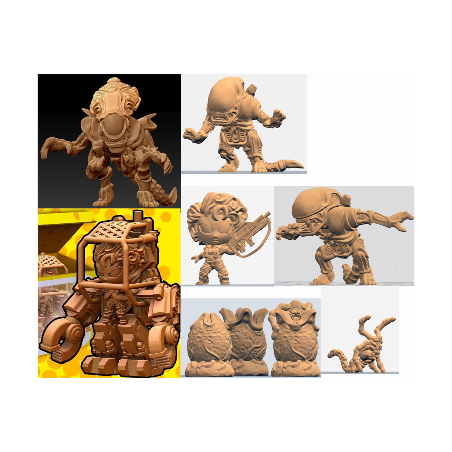 Impact Miniatures Capsule Chibi - Space Aliens Set New - Walmart.com