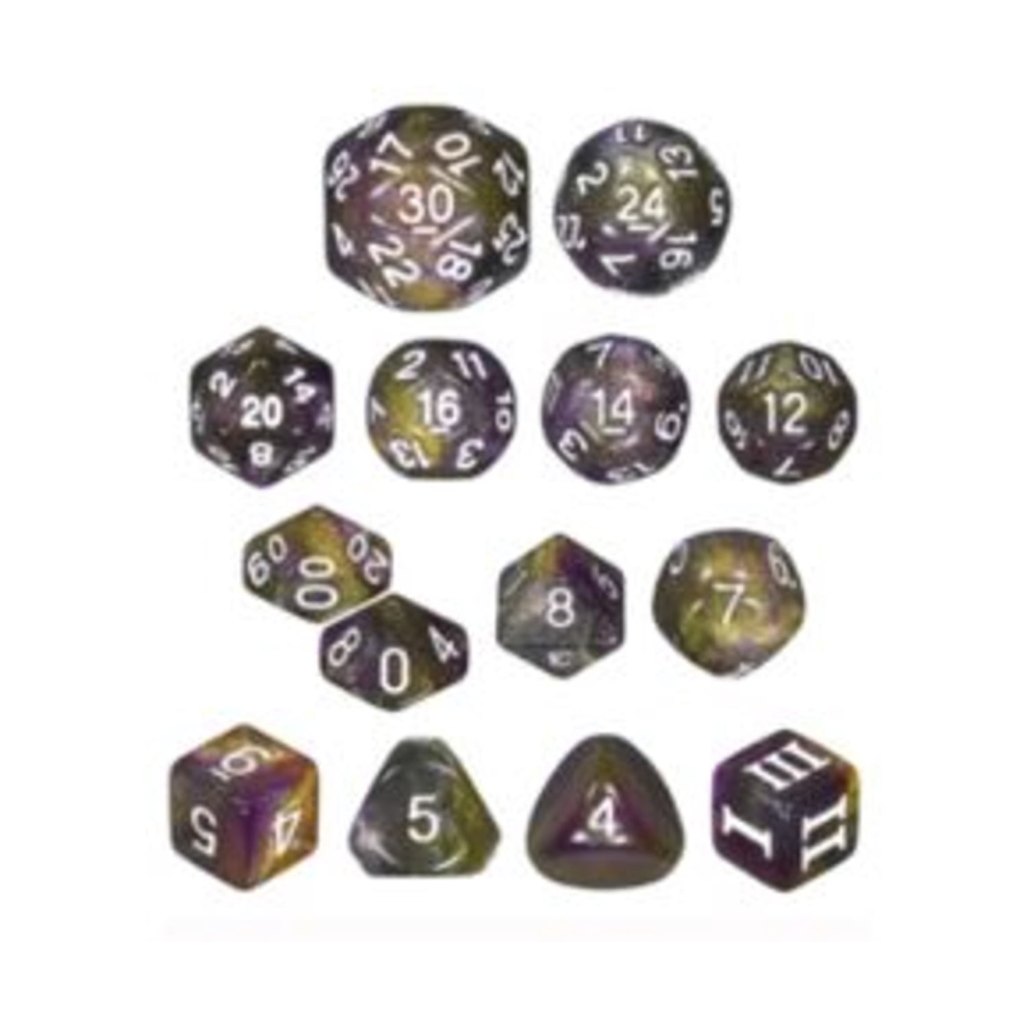 Impact Miniatures Poly Unleashed Arcana Dice Set - Mind Spike w/White ...