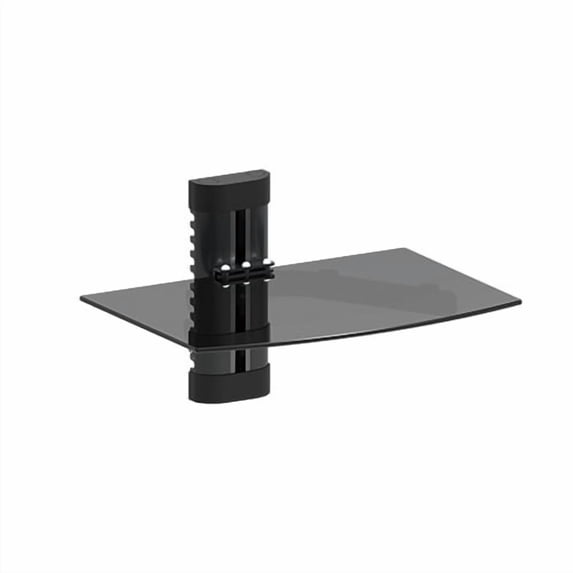 Impact Mounts Single Glass Height Adjustable AV Component Shelf Wall ...