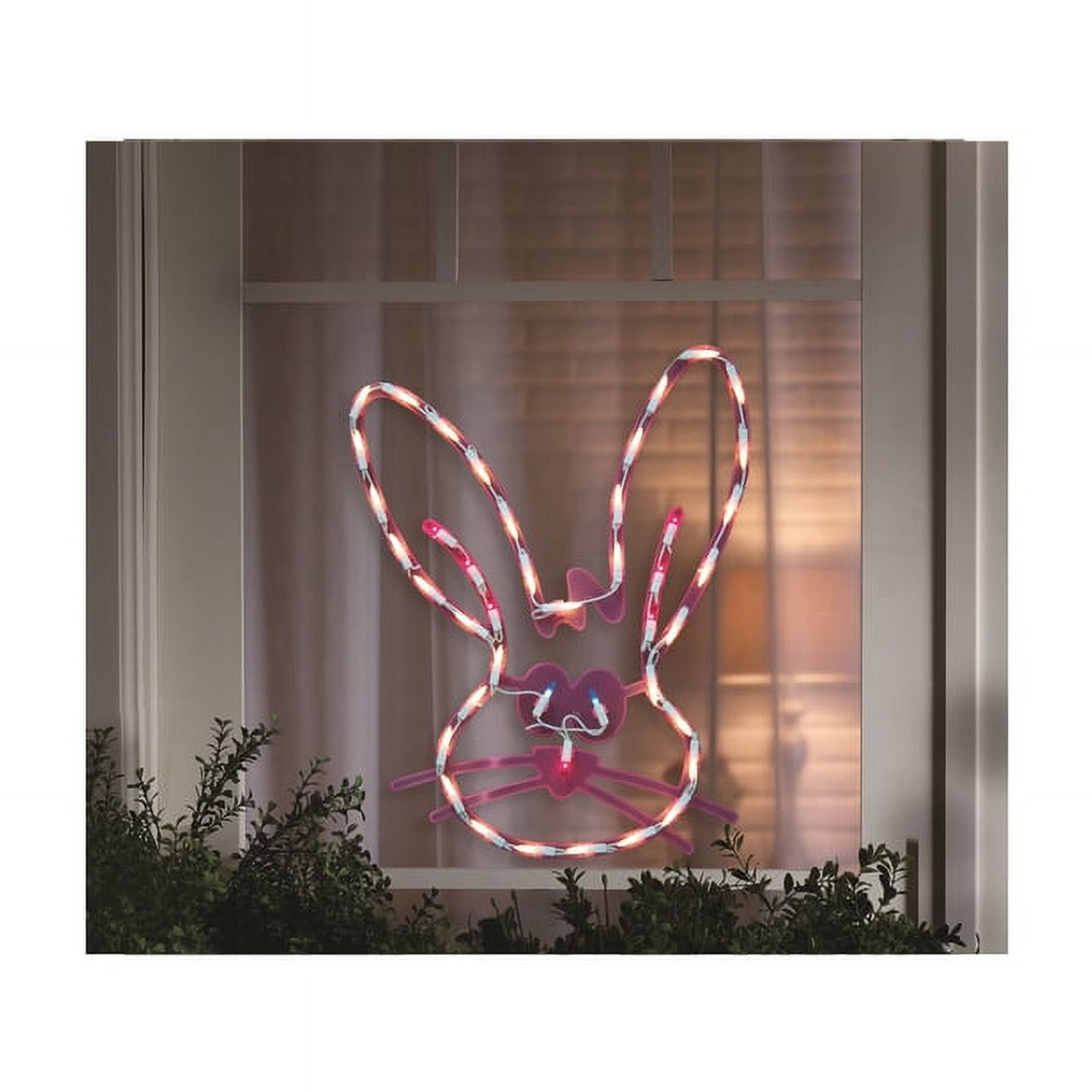 Lighted Easter Bunny Window