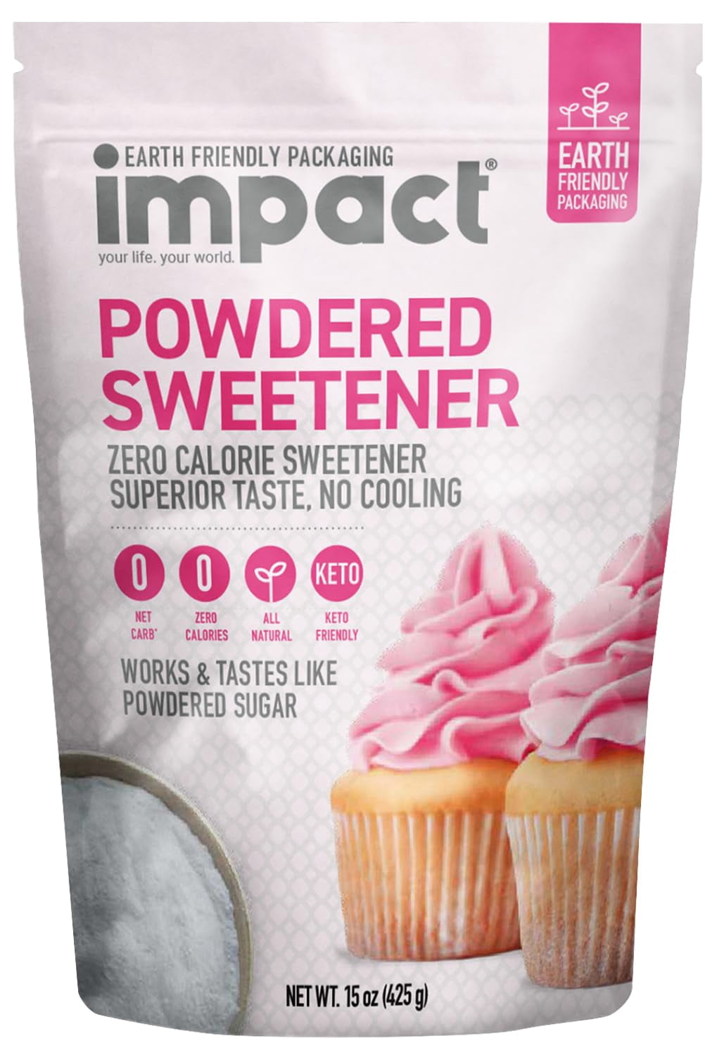 Impact Powdered Sweetener - IEF31 Allulose, White Monk Fruit Blend ...