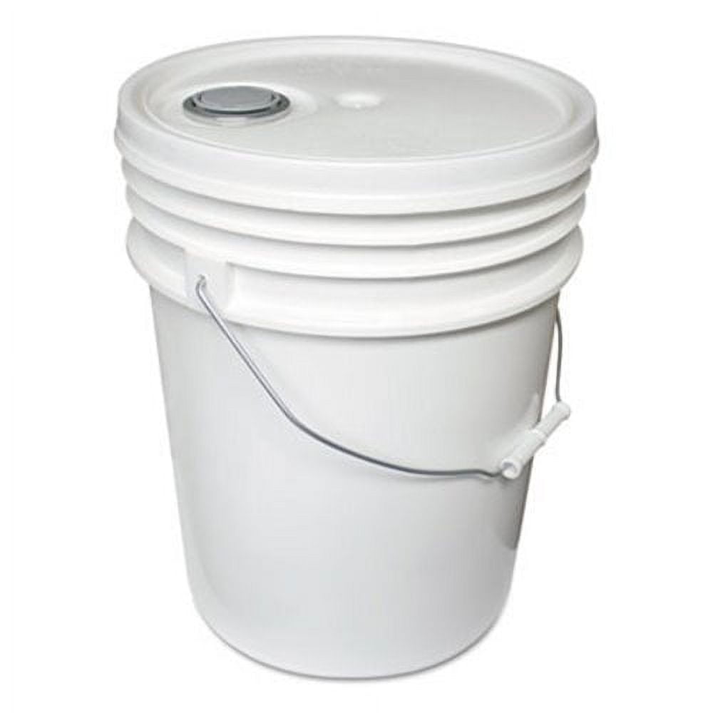Impact Products Durable Polyethylene Bucket With Lid 5 Gallon (White ...