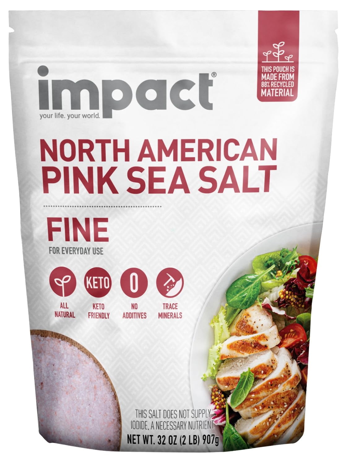 Impact Products North American Pink Sea Salt, Gluten Free and Keto ...