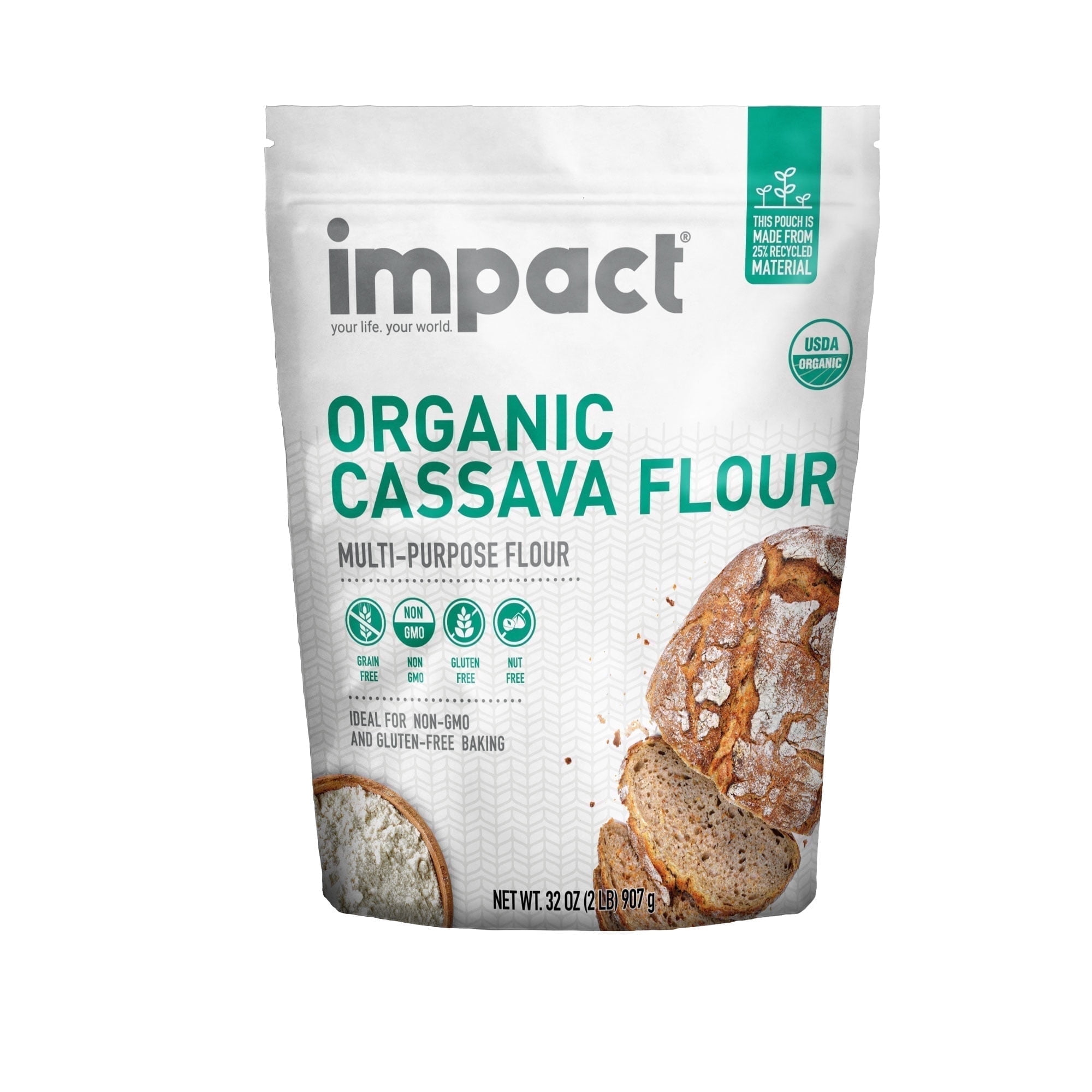 Impact Products Organic Cassava Flour Multi-purpose Grain Free Wheat ...