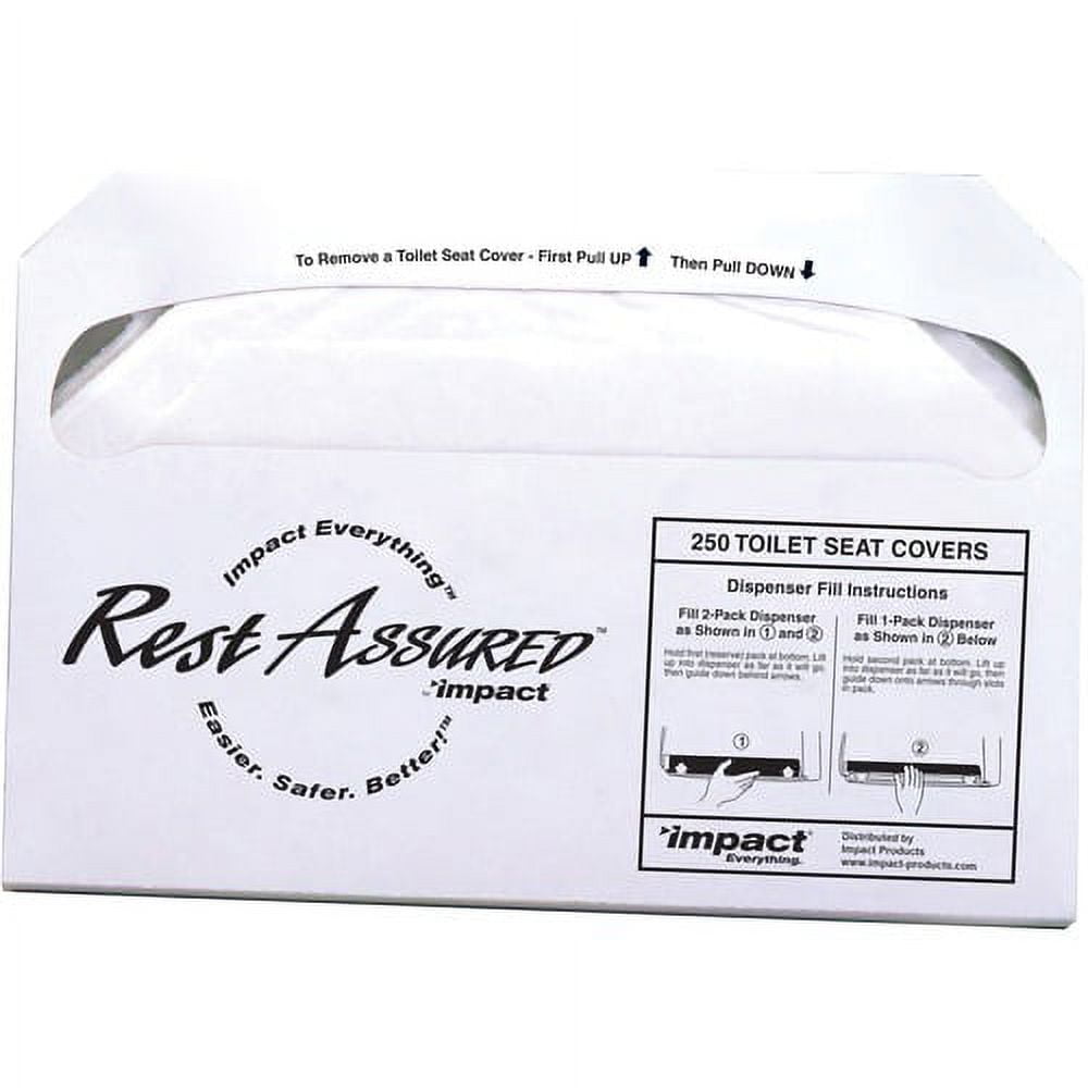 Impact Products Rest Assured Half Fold Toilet Seat Covers - Half-fold ...