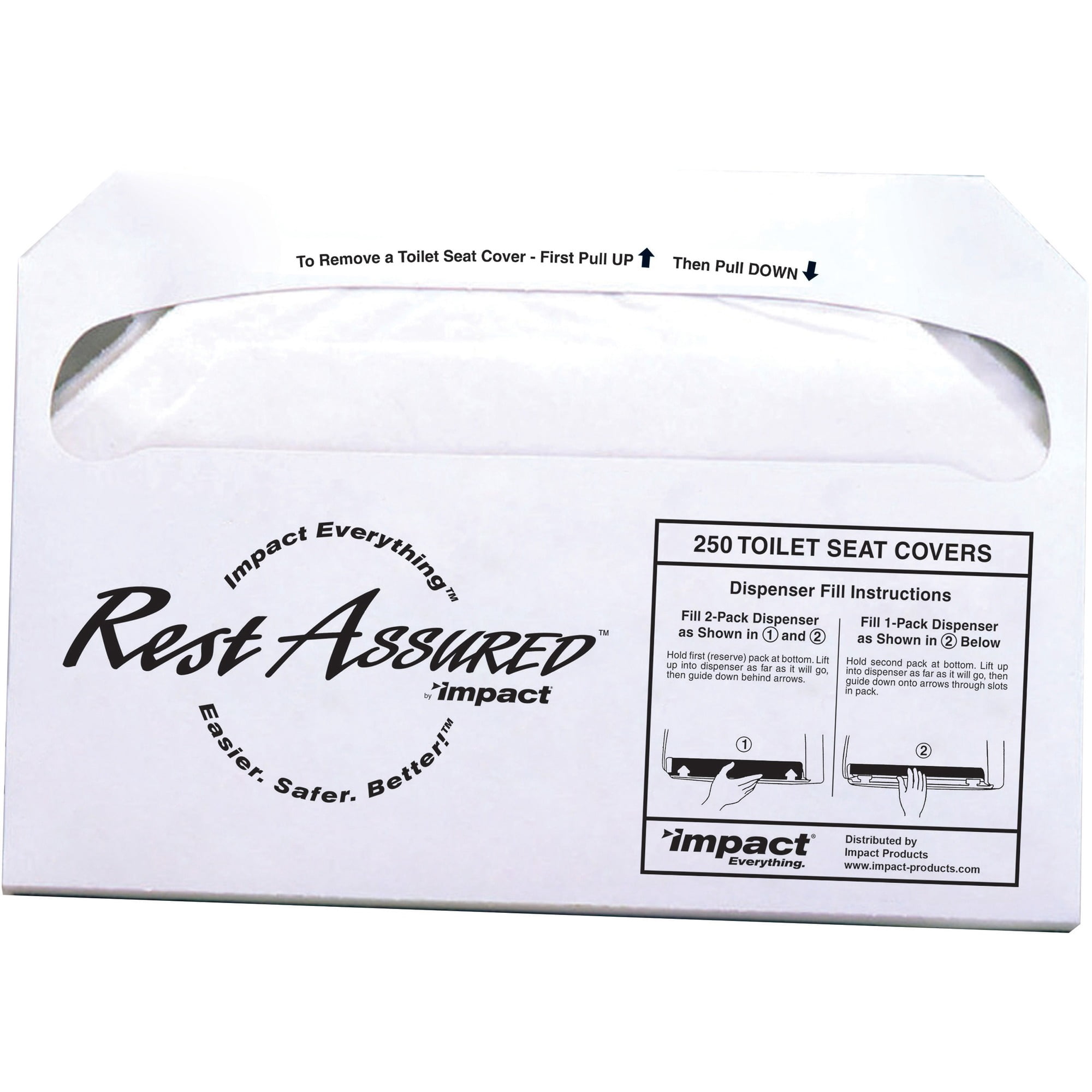 Impact Products Rest Assured Half Fold Toilet Seat Covers - Walmart.com