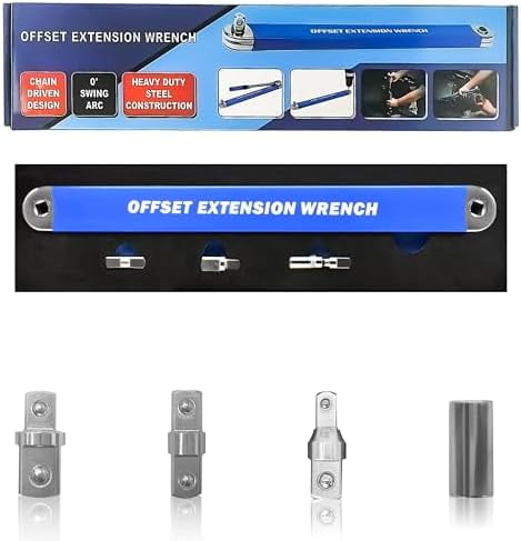 Impact Ready Offset Extension Wrench Set - Includes /4", 3/8", /2 ...