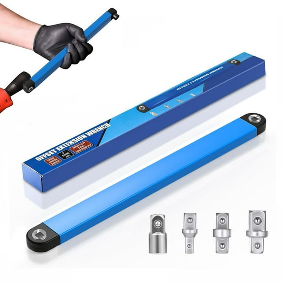 Impact Ready Offset Extension Wrench Set, Tight Reach Extension Bar ...