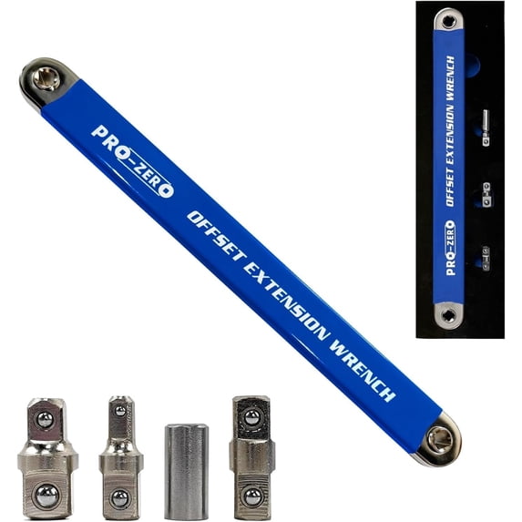 YIWEN Offset Extension Wrench Set, 15.4 inches, High Carbon Steel, Zero ...