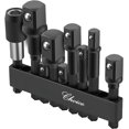 - Impact Socket Set, 9 count, 1/4" 3/8" 1/2", Bit Holder, 1/4" Hex Shank, Impact Drill Socket ...