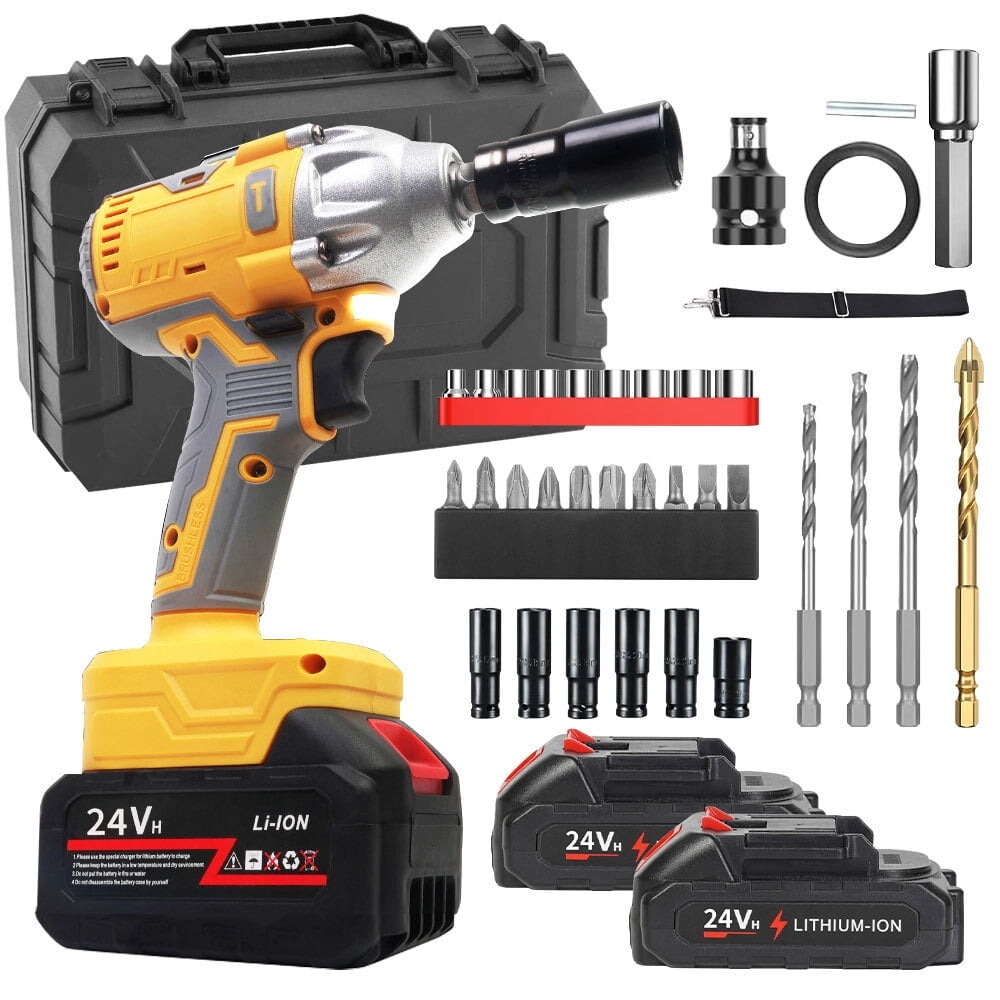 Impact Wrench,DFITO Power Impact Driver Max Torque 320N.m, Cordless ...
