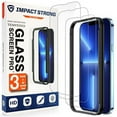 ImpactStrong Shatterproof Tempered Glass Screen Protector for iPhone 13 ...