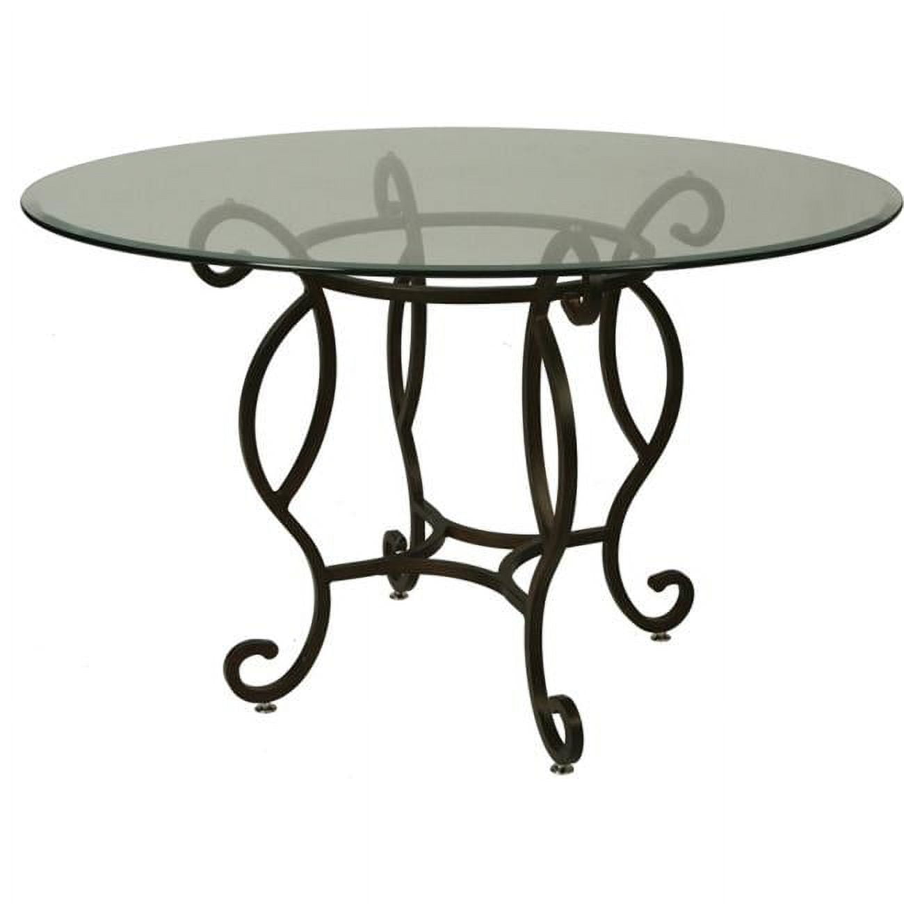 Impacterra 48 in. Atrium Table with 1 in. Round Bevel Glass Top in ...