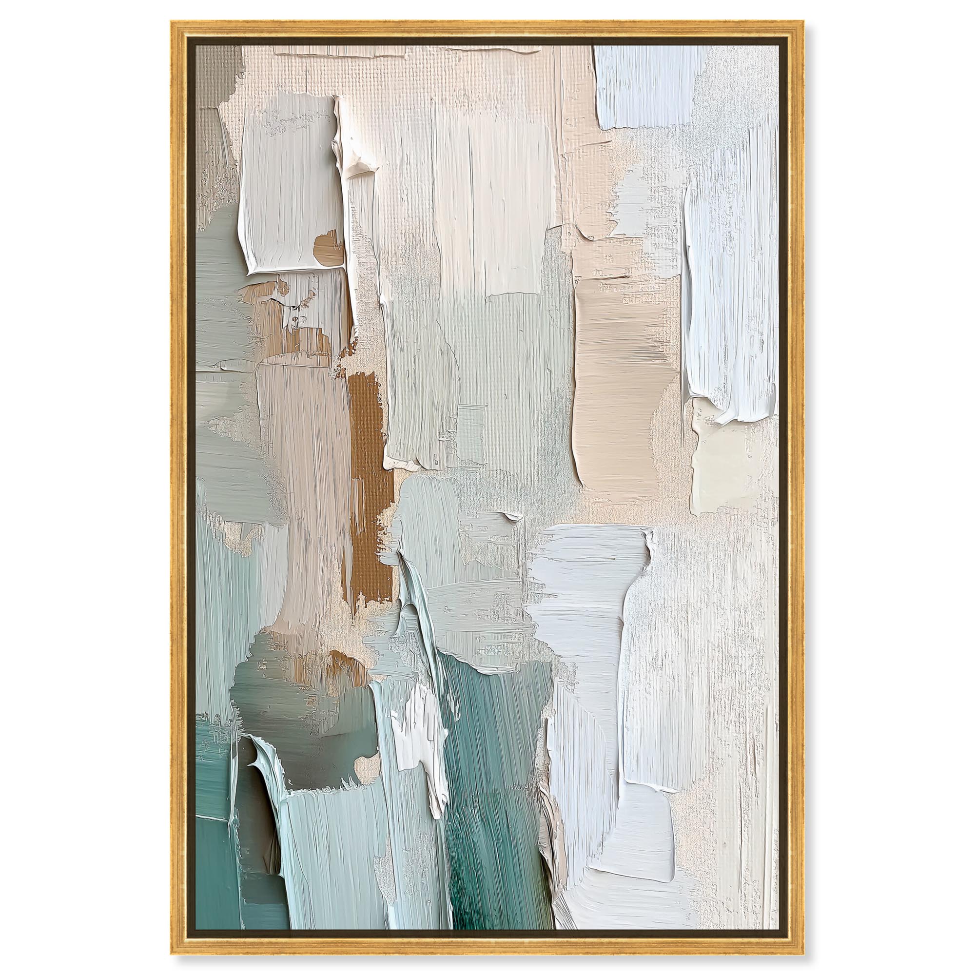 Impasto Intervals II Canvas Textured Digital Art by Art Remedy, Gold ...