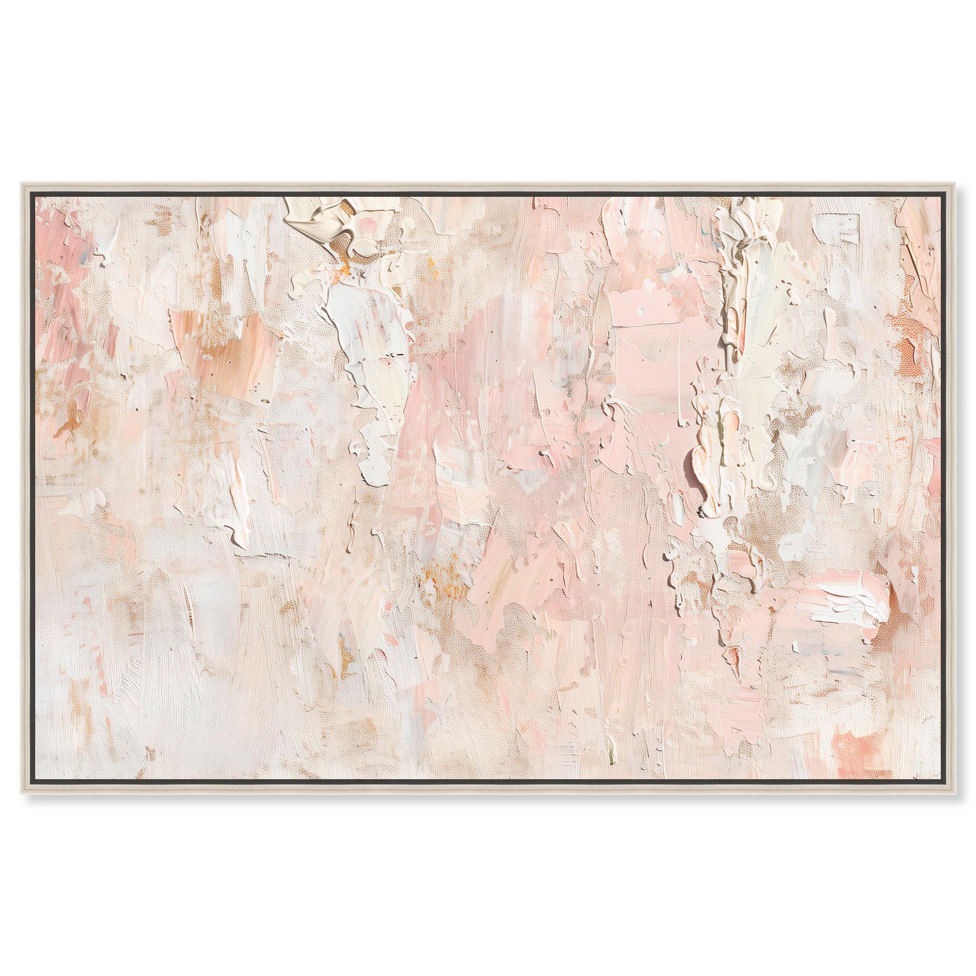 Impasto Layers Canvas Textured Abstract by Art Remedy, Silver Frame, 54 ...