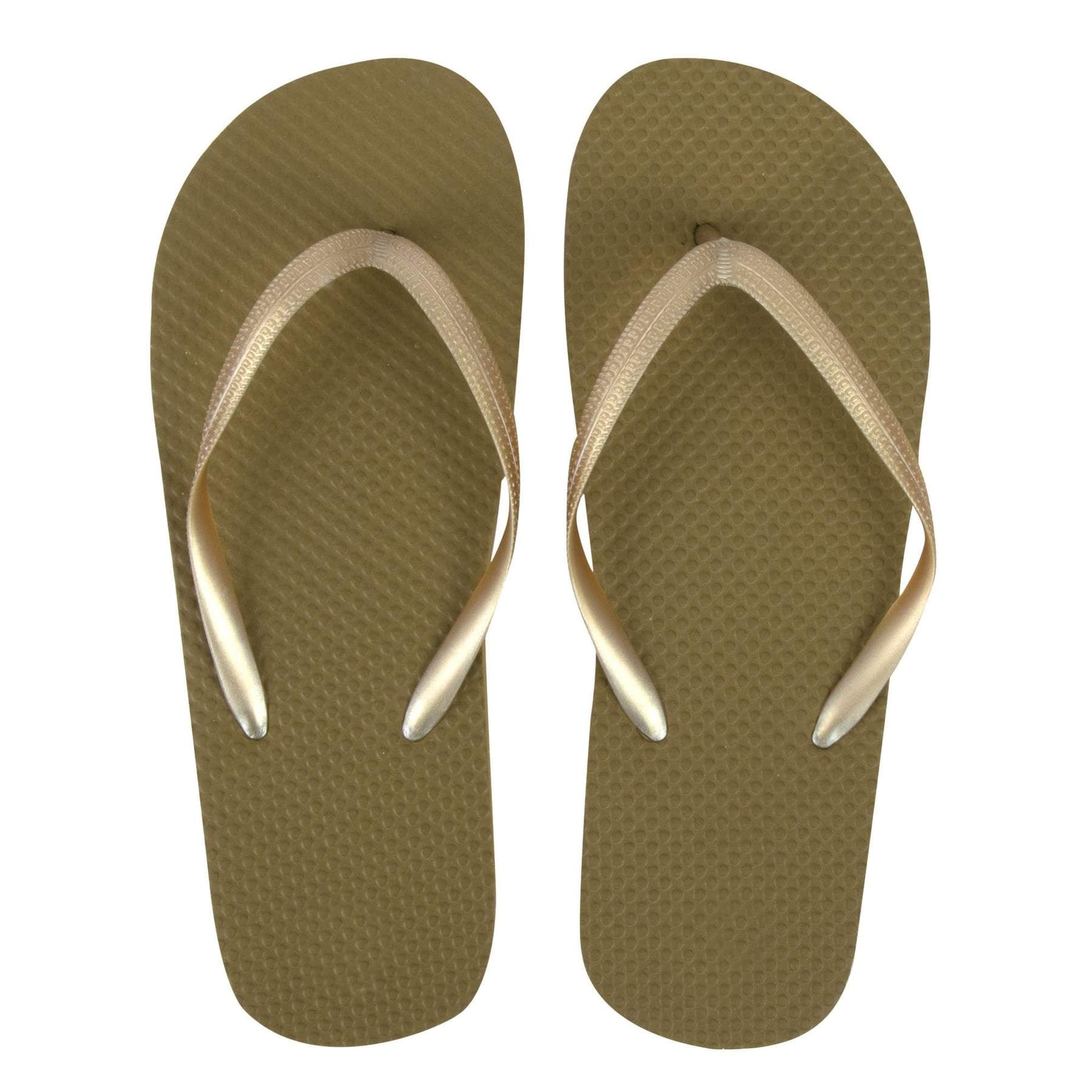 ImpecGear Gold Medium Women Flip Flops Sandals Perfect for Adults ...