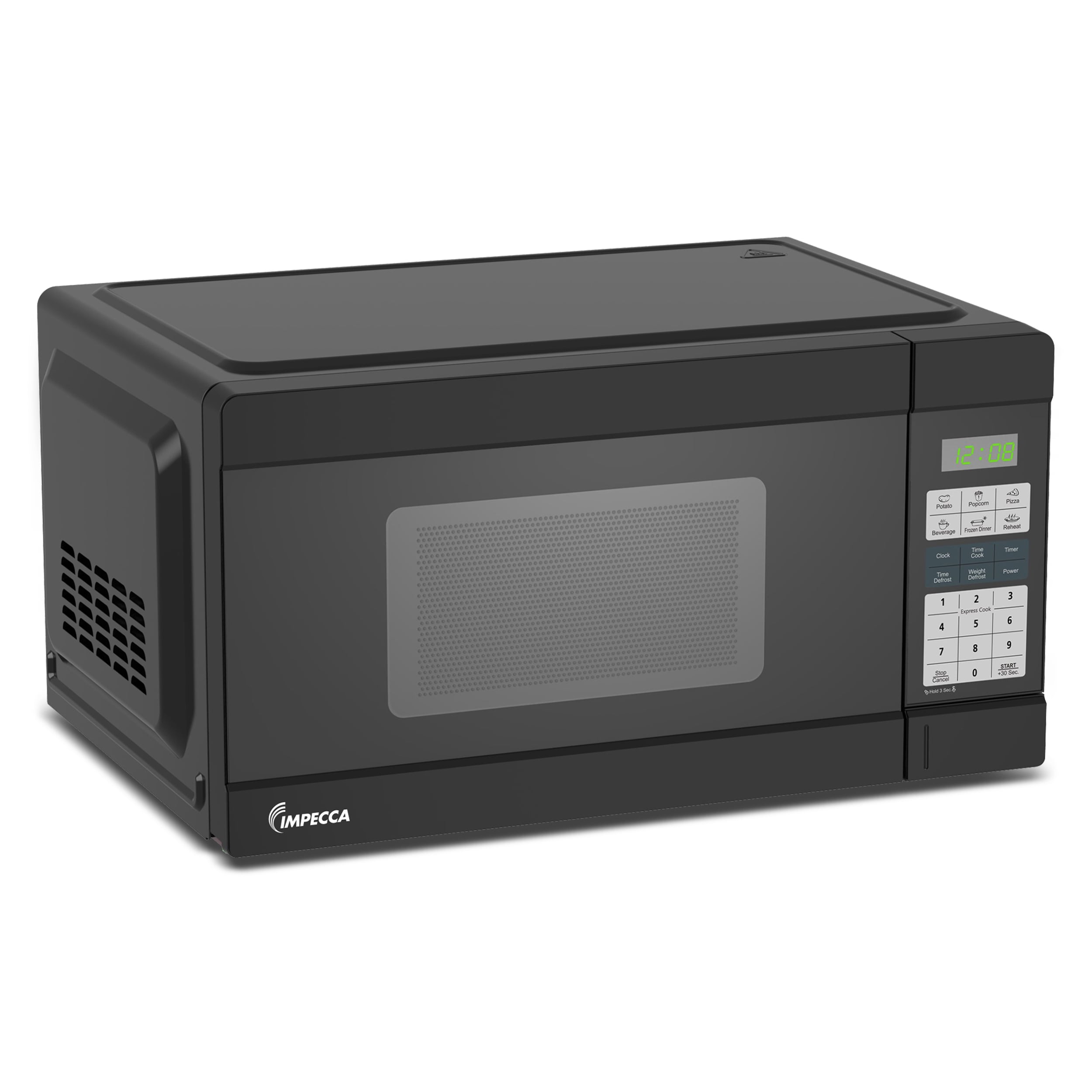 Impecca 1.1 Cubic Ft Countertop Microwave Oven, Black, Advanced ...