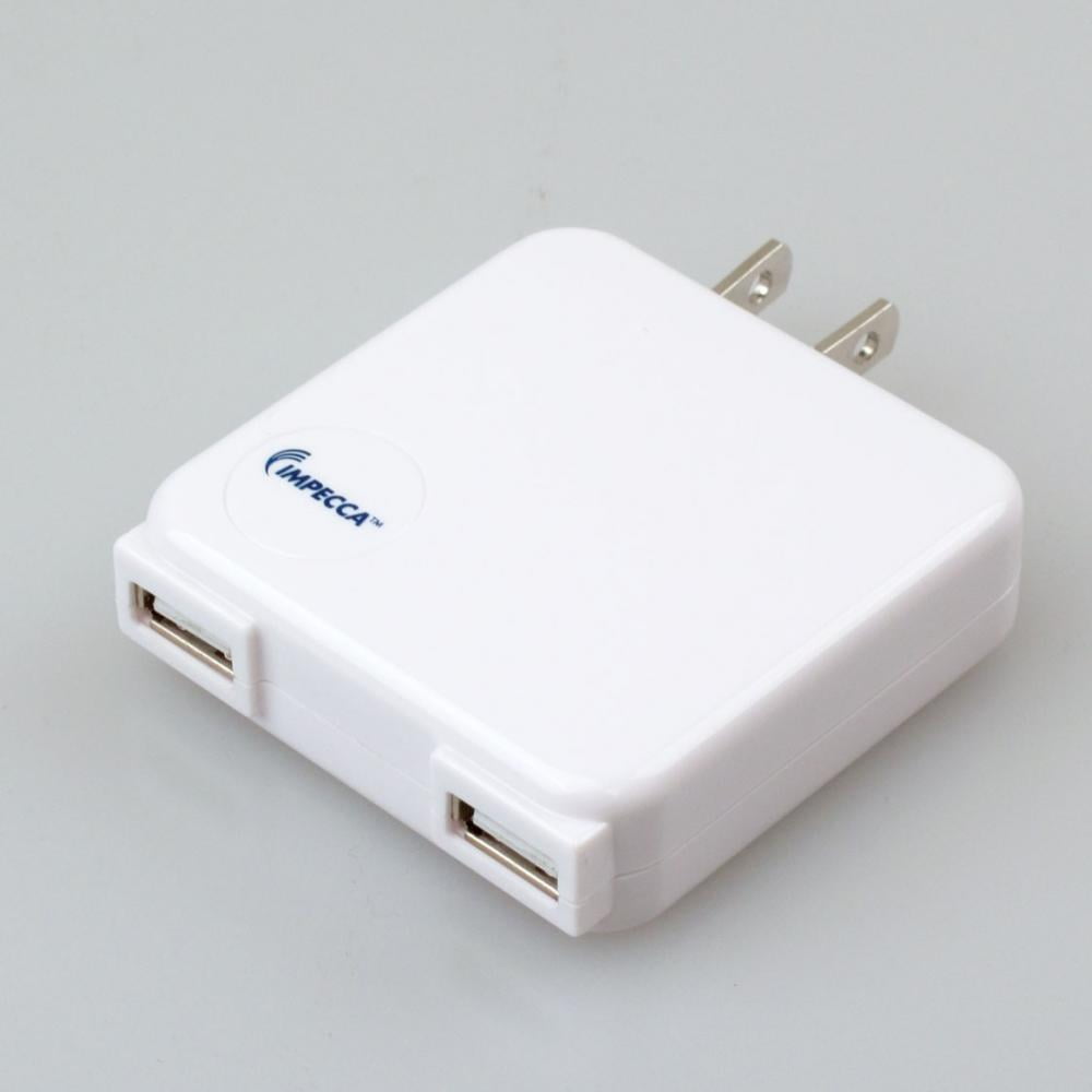Impecca 10W Dual USB Power Adapter - White (USB210W) Impecca 10W Dual ...