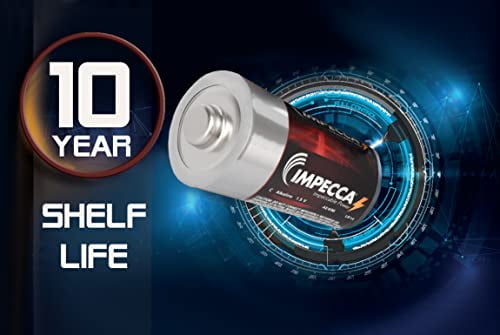Impecca AA AAA Batteries Combo Pack 200 Count Super Alkaline 10-Year ...