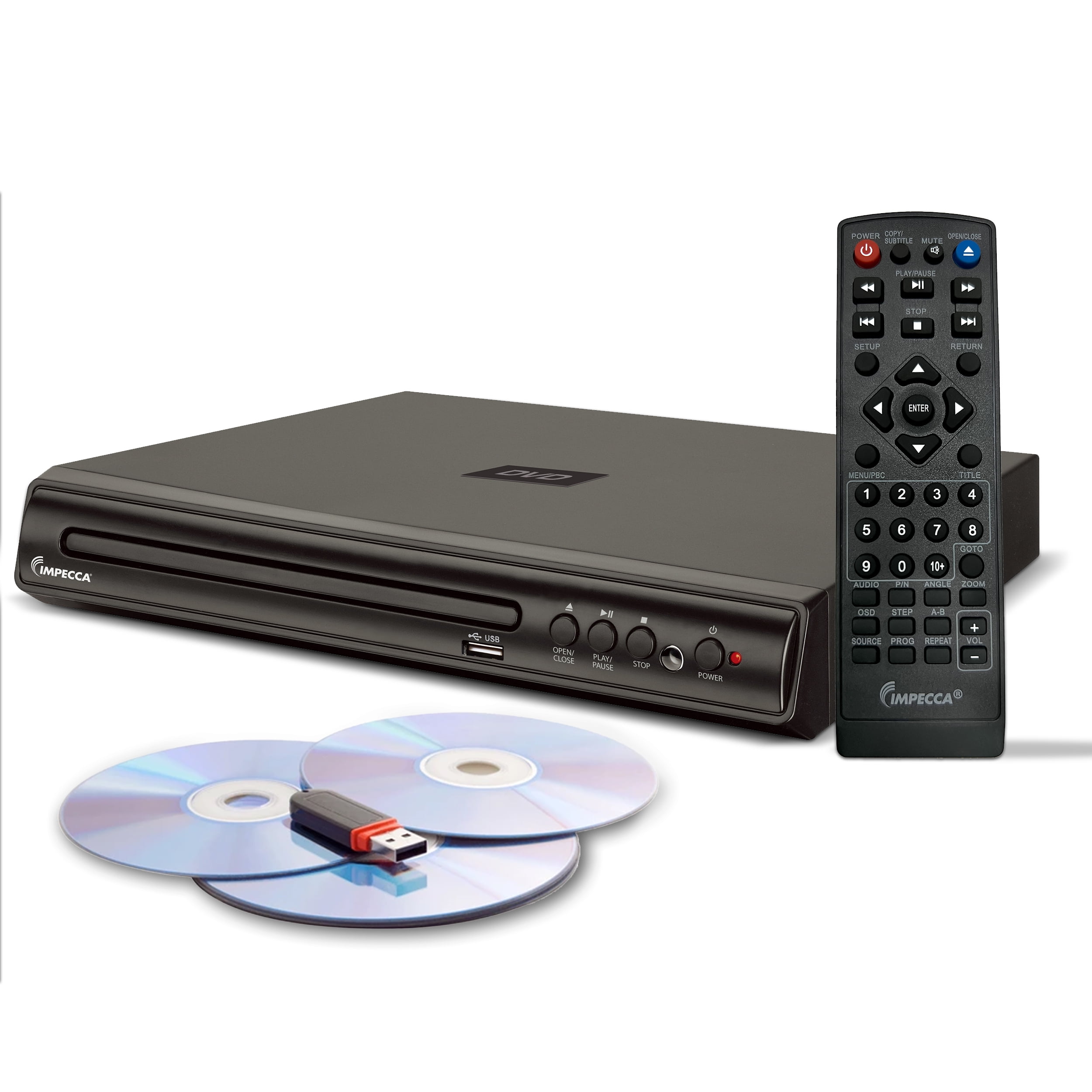 Impecca Compact DVD Player for TV with USB. MP3 and WMA Capable ...