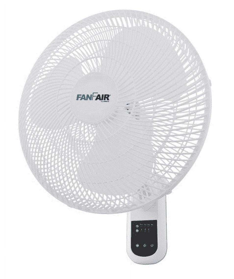 Impecca FWF-1600W Fanfair 16in Wall Fan With Remote, White - Walmart.com
