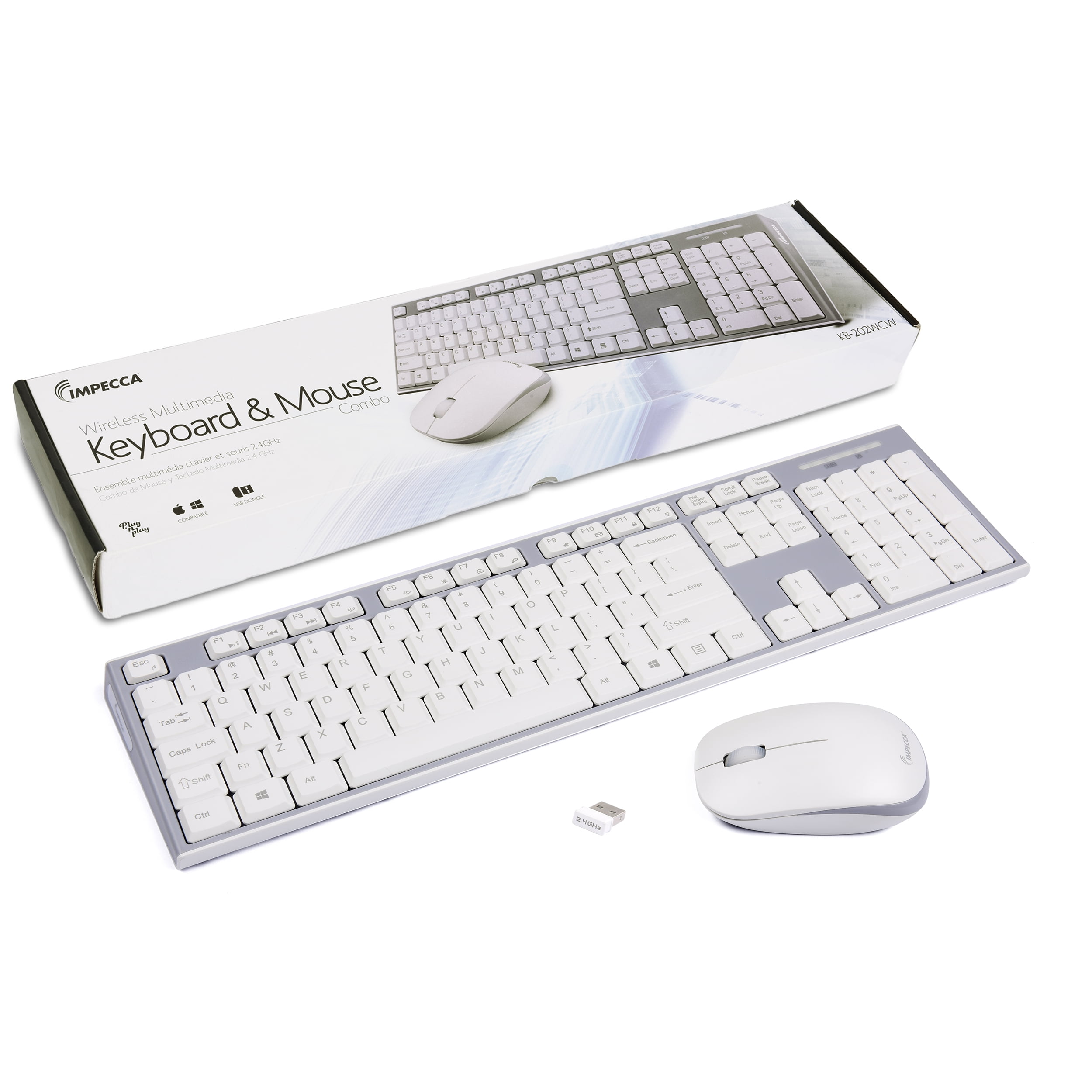 Impecca Wireless Keyboard, Comfortable Build, Spill Resistant, Gray ...
