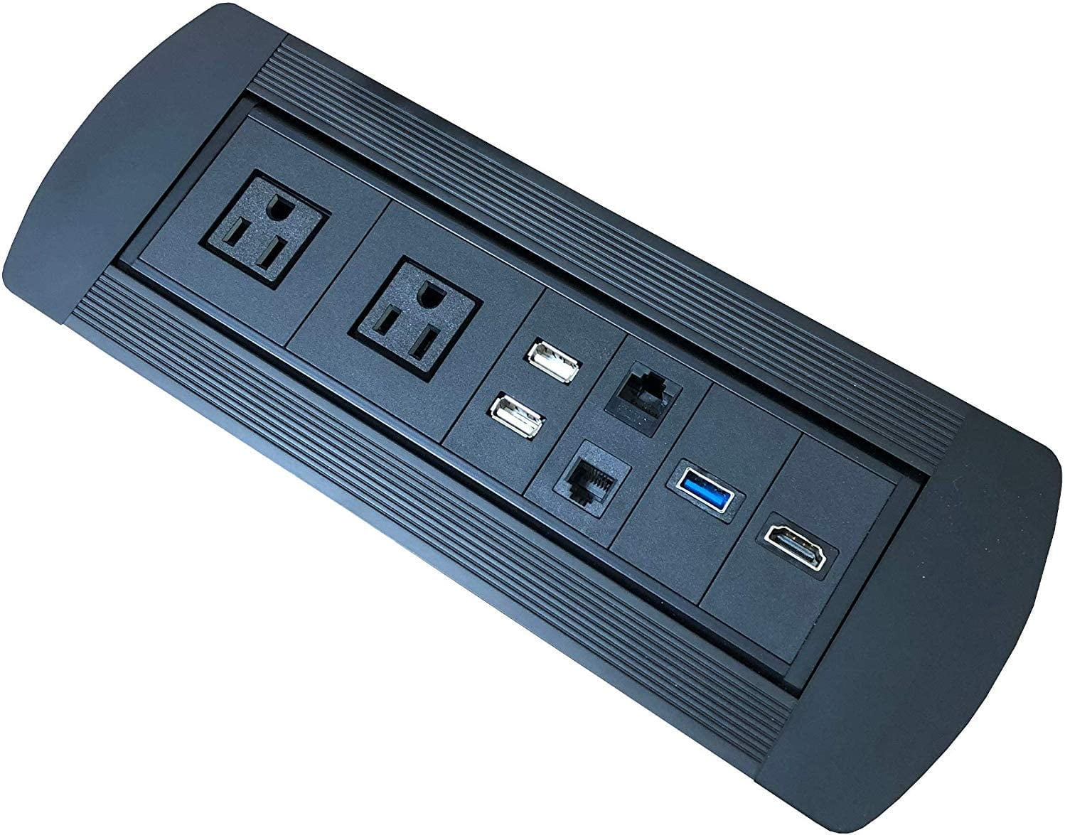 Impecgear UL Listed Power Plug in-Desk Fast Power Center - 1 USB Port ...