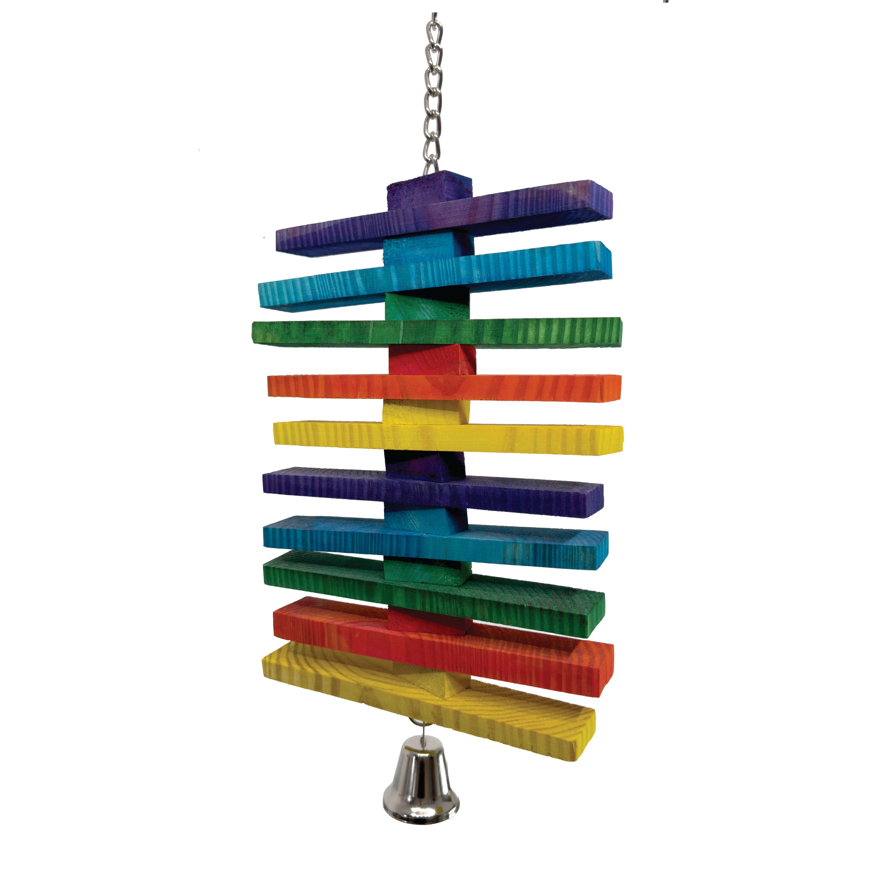 Impeckable Bird Toys 1812 Medium Rainbow Slat Climber made of colorful ...