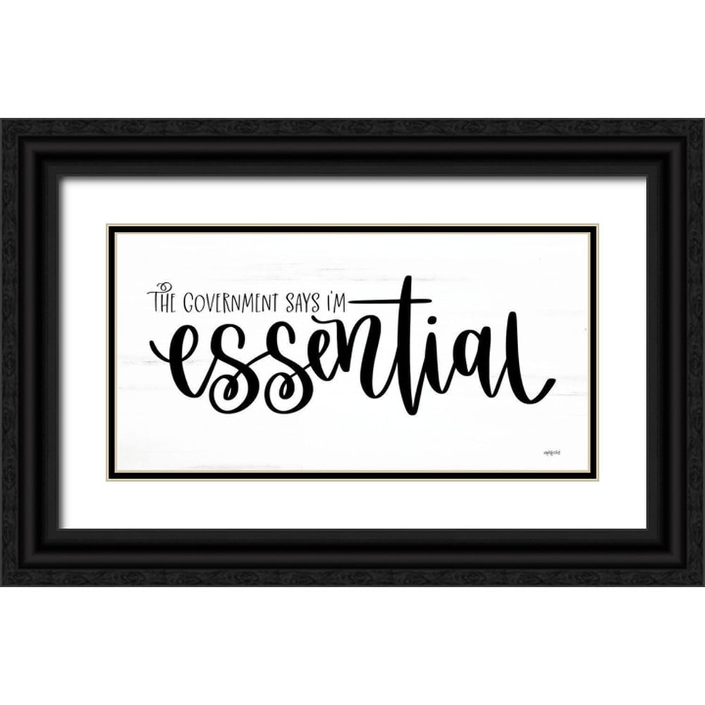 Imperfect Dust 14x9 Black Ornate Wood Framed with Double Matting Museum ...